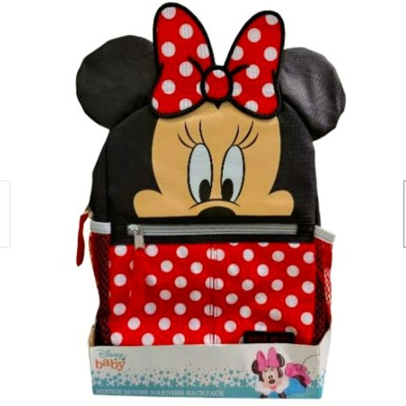 Disney | Accessories | Disney Baby Minnie Mouse Harness Backpack New ...